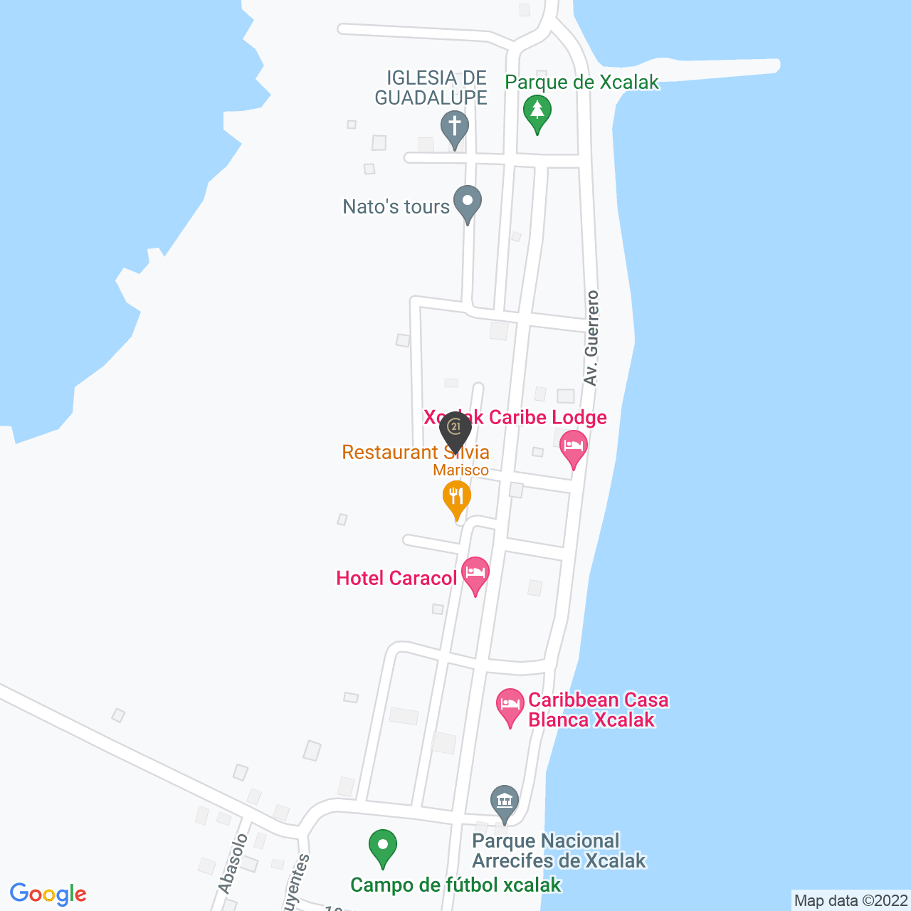 Xcalak Map
